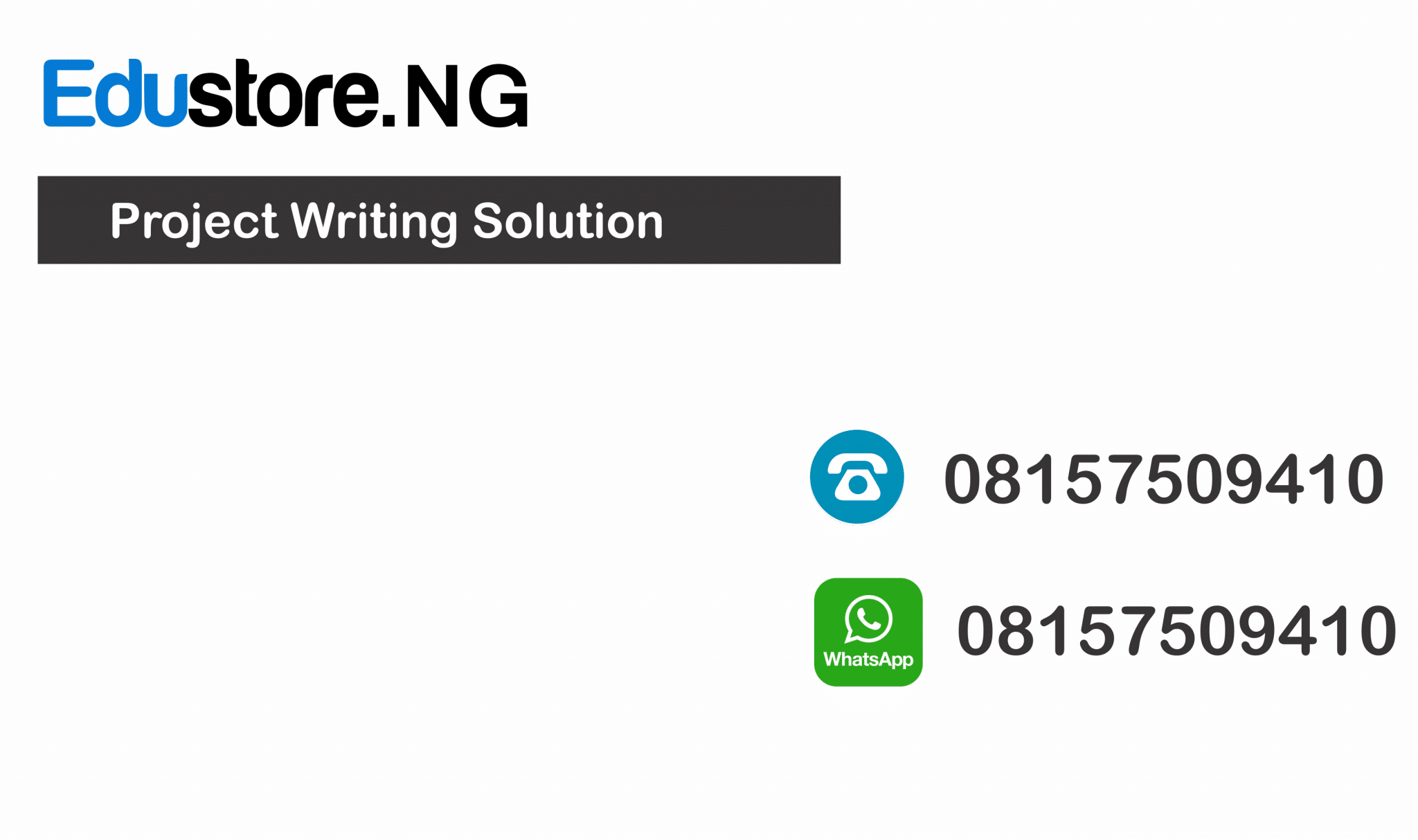 Hire A Project Writer In Nigeria – Edustore.ng